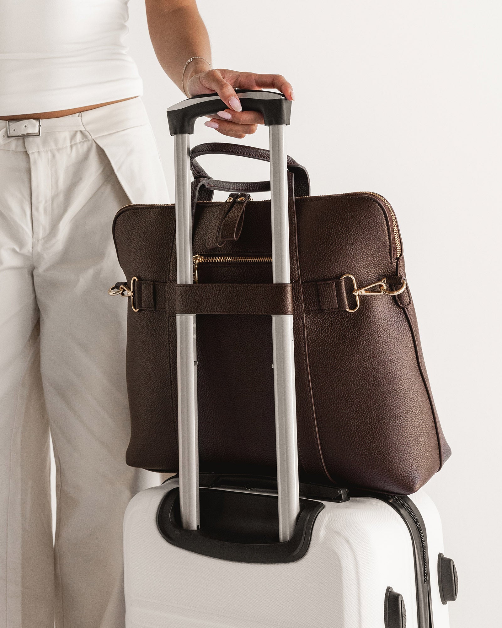 Rhodes Chocolate Laptop Bag - Rich Brown Work Bag