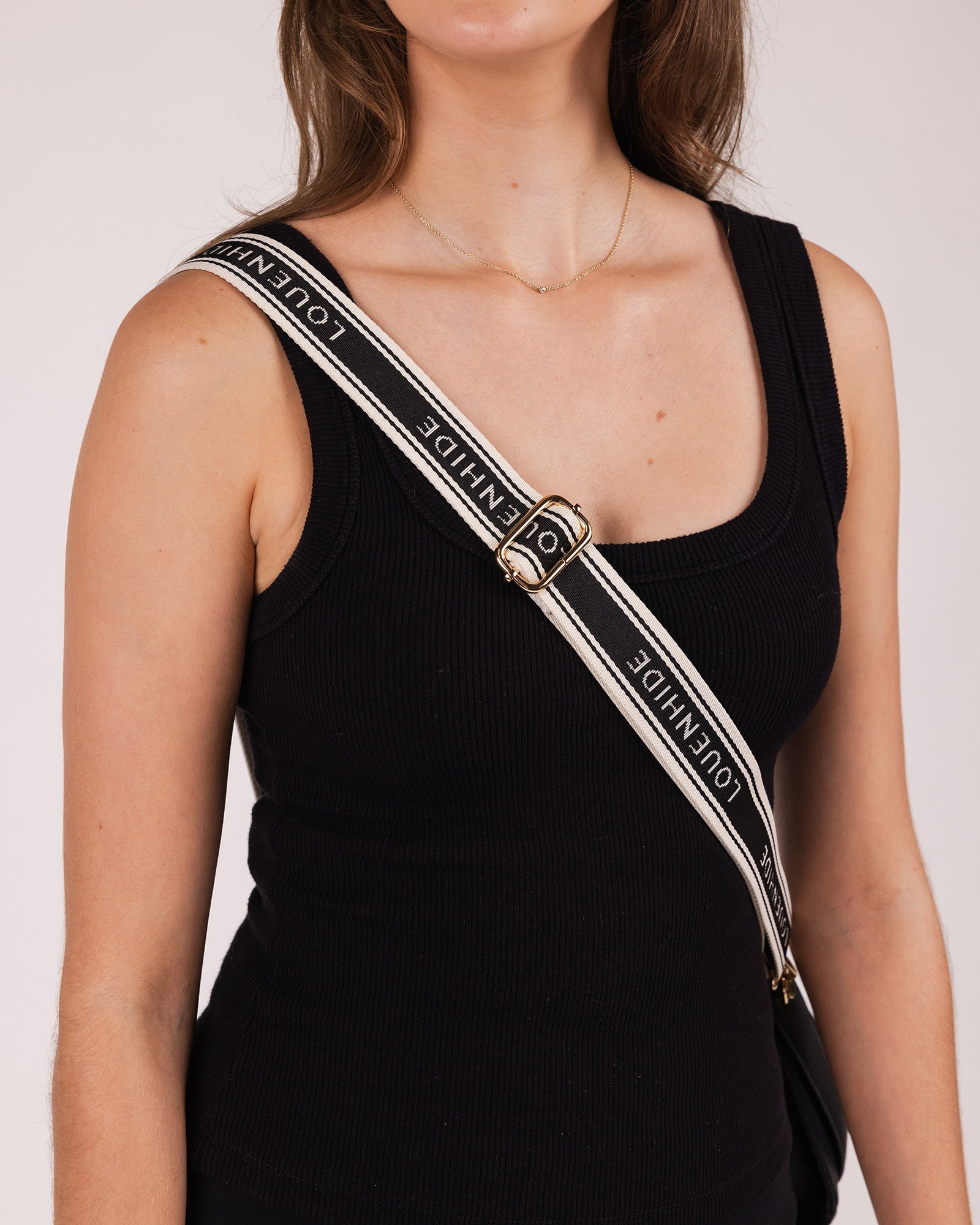 Buy The Logo Contrast Bag Strap - Black/Cream Online – Louenhide