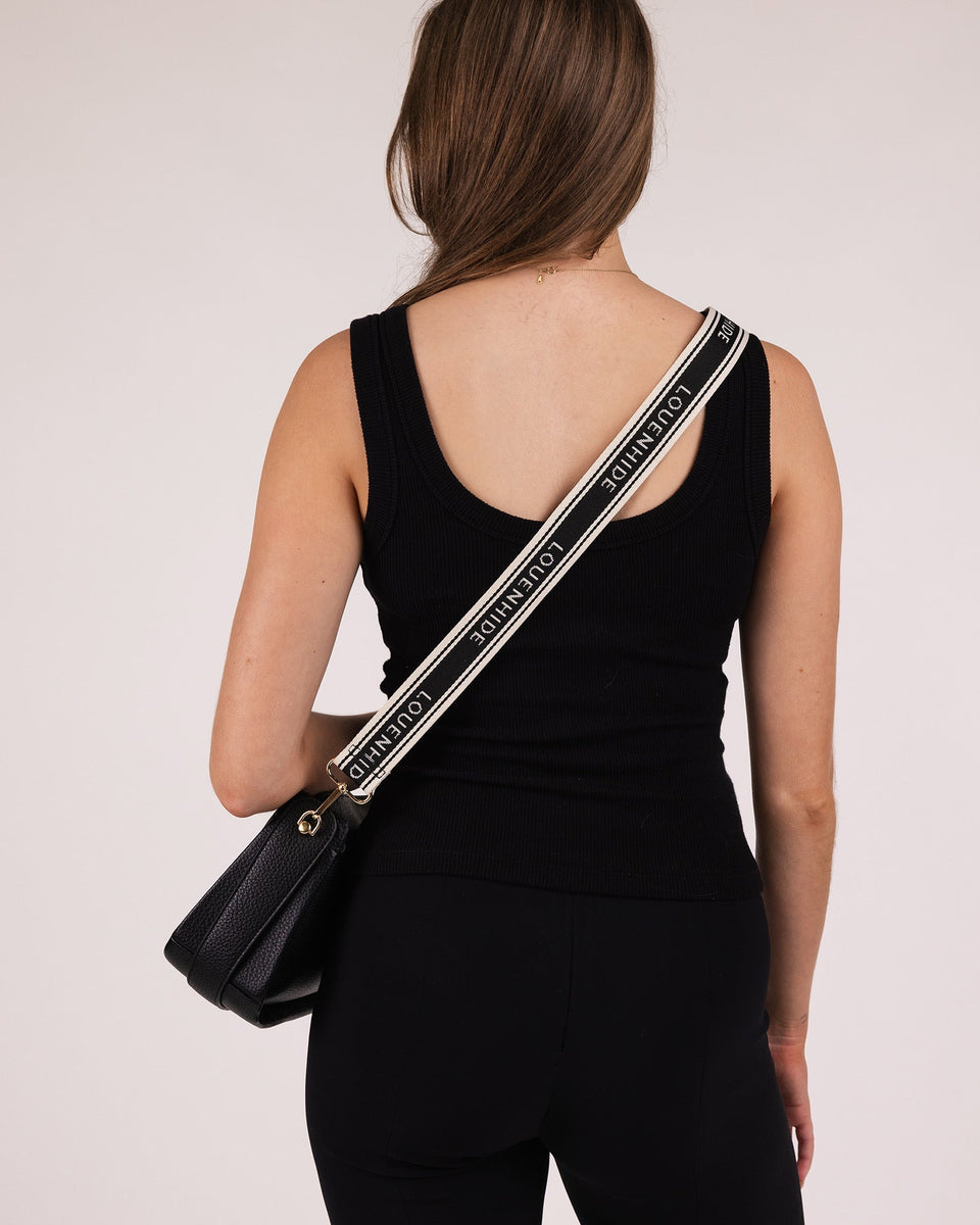 Buy The Logo Contrast Bag Strap - Black/Cream Online – Louenhide