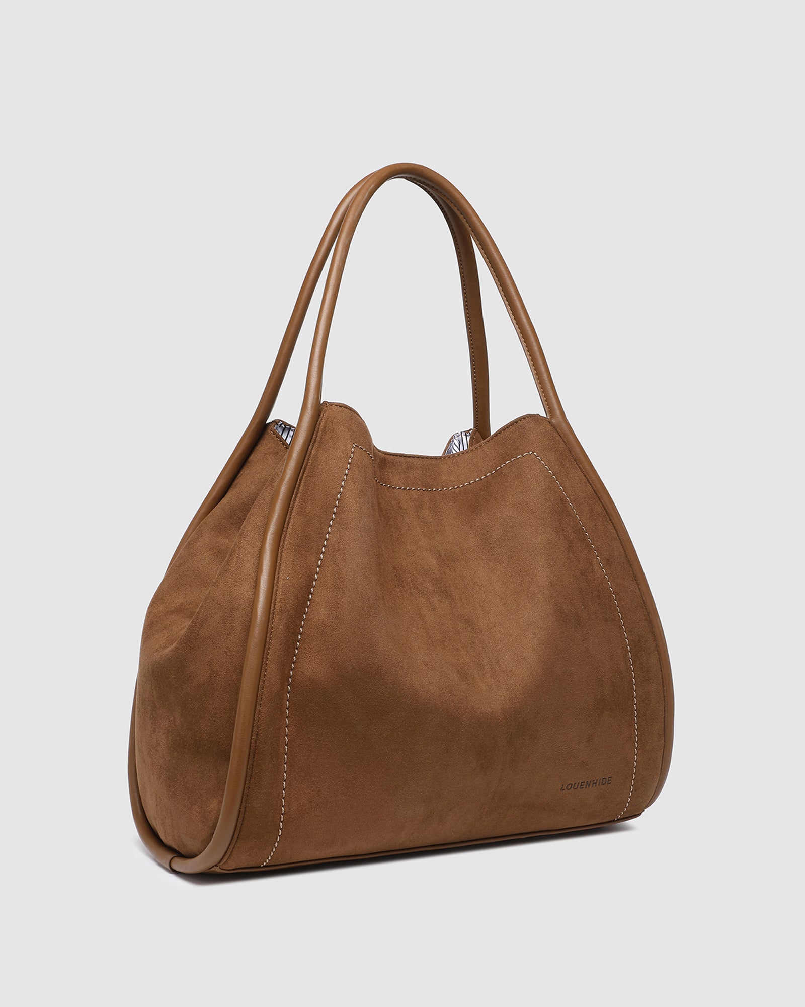 Buy The Sutton Suedette Shoulder Bag - Tan Online – Louenhide