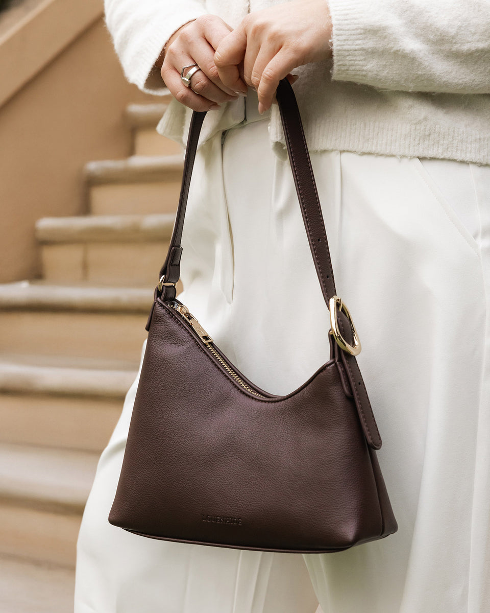 Buy The Amelia Shoulder Bag - Chocolate Online – Louenhide