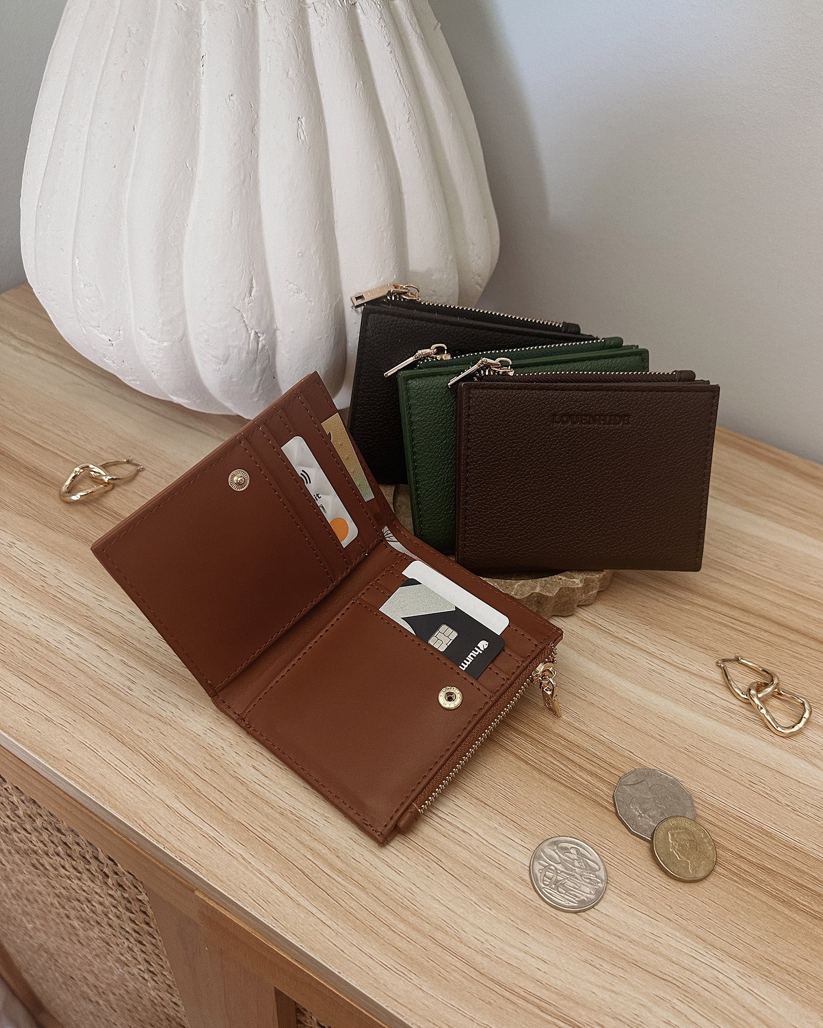 Buy The Lily Wallet - Forest Green Online – Louenhide
