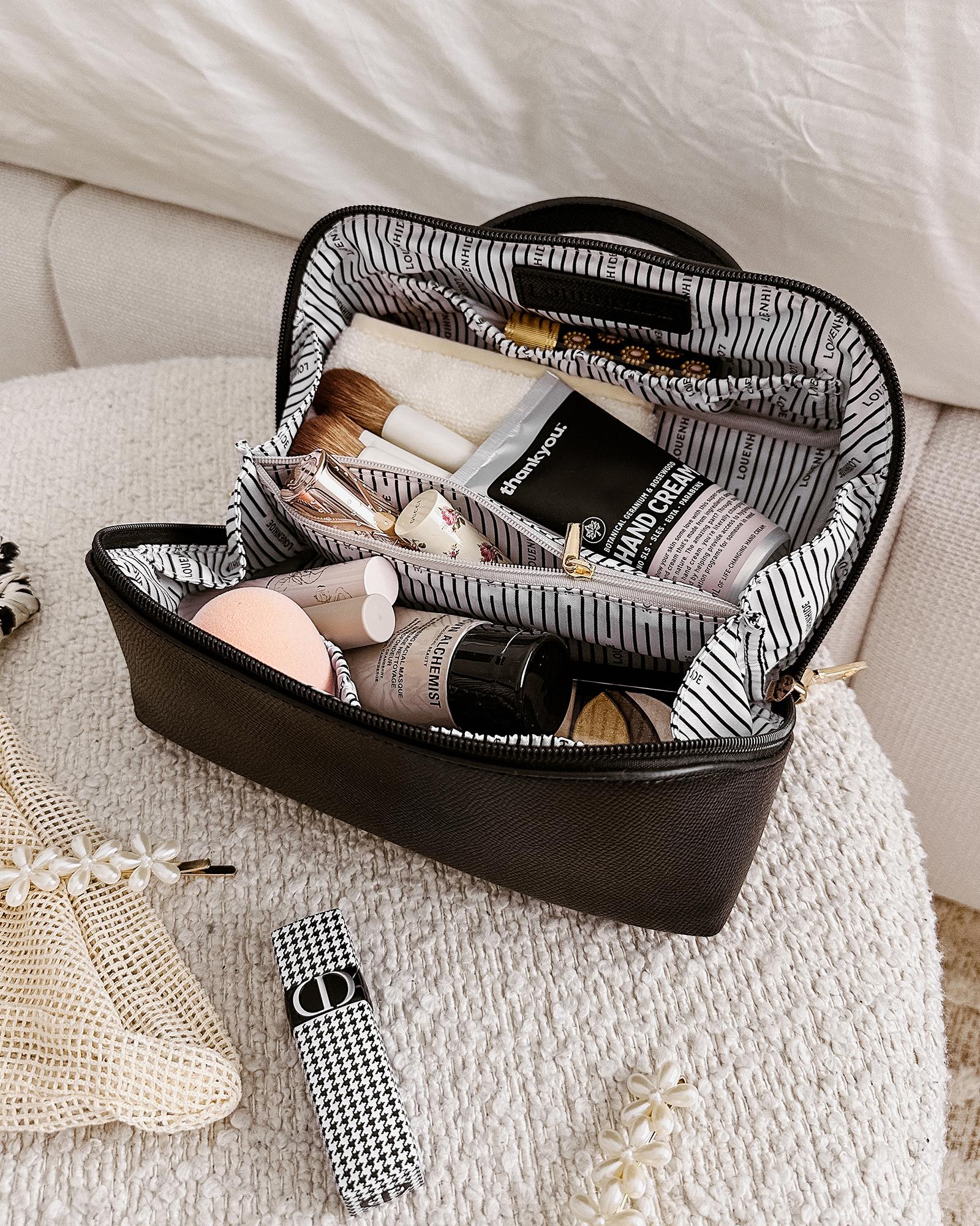 Ellis Makeup Bag in Chocolate – Bestselling Louenhide Cosmetic Bag