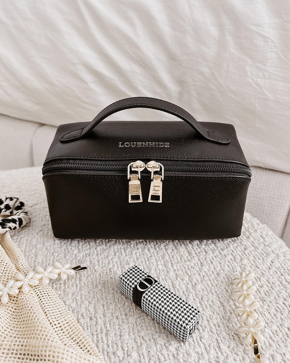 Ellis Makeup Bag in Chocolate – Bestselling Louenhide Cosmetic Bag